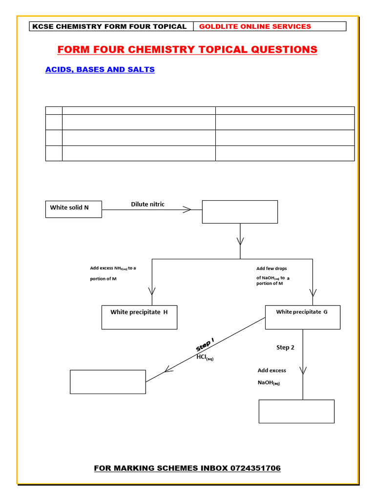 Chem f4 Topical Quiz-1 | PDF
