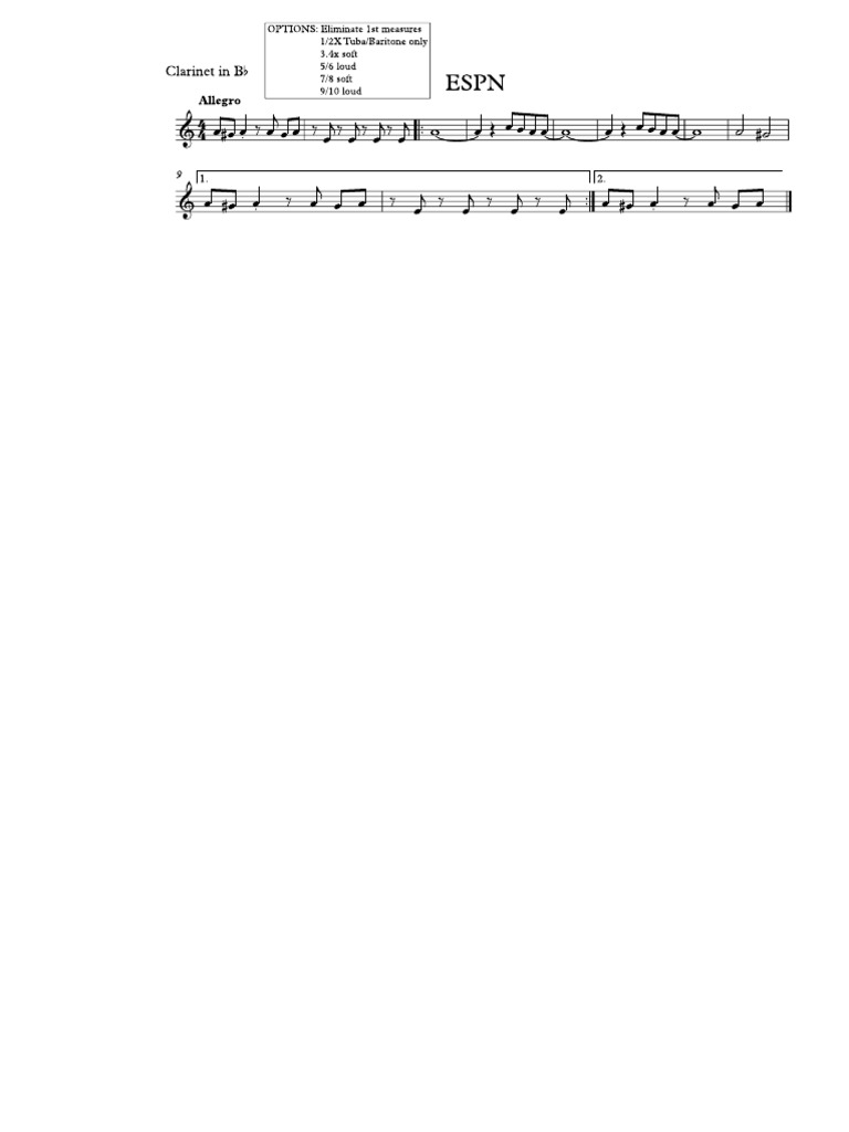 Espn Clarinet | PDF