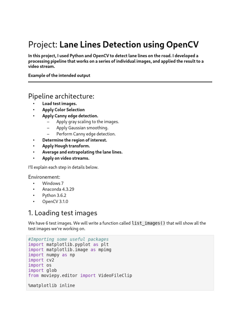 Lane Lines Detection | PDF