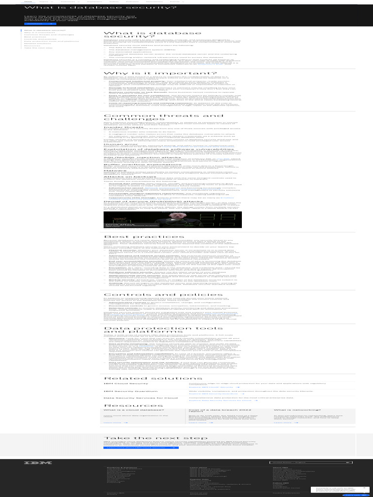 Database Security An Essential Guide IBM | PDF