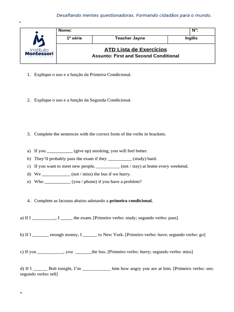 ATD Conditionals | PDF
