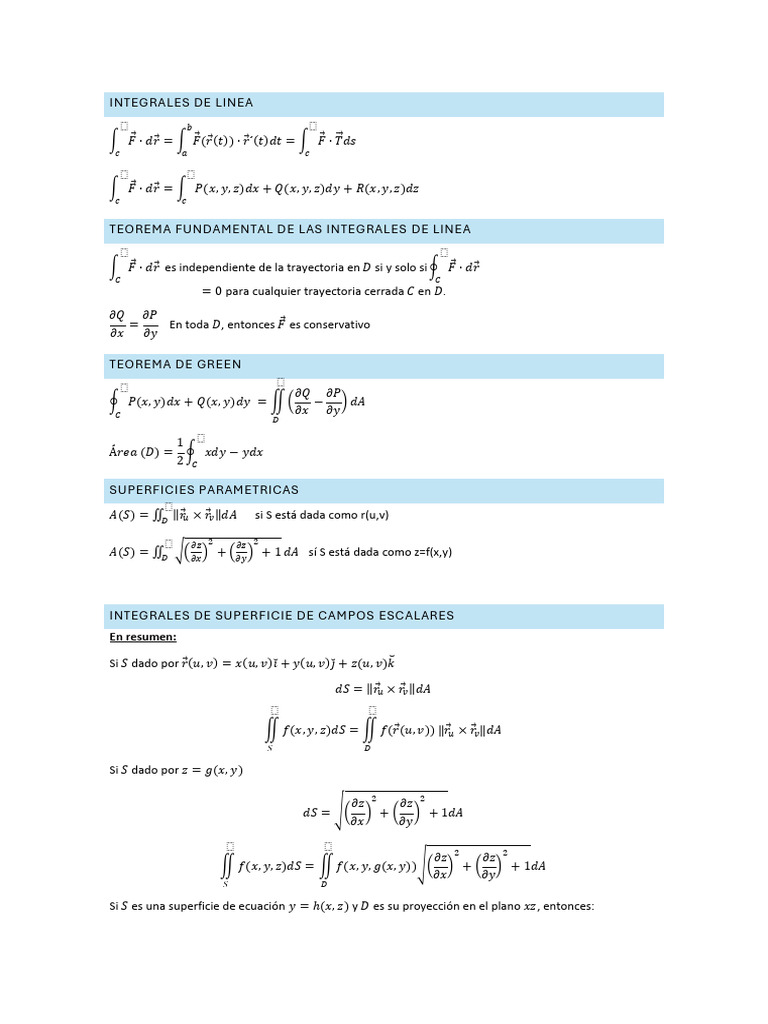 Integrales de Linea | PDF