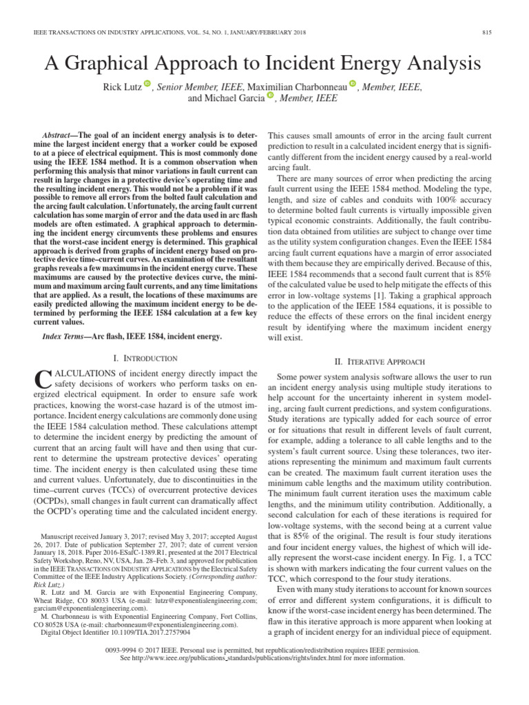 Incident Energy Analysis | PDF