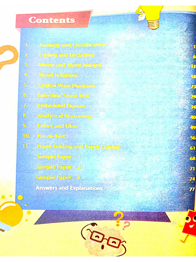 Reasoning Class8 Ch1 | PDF