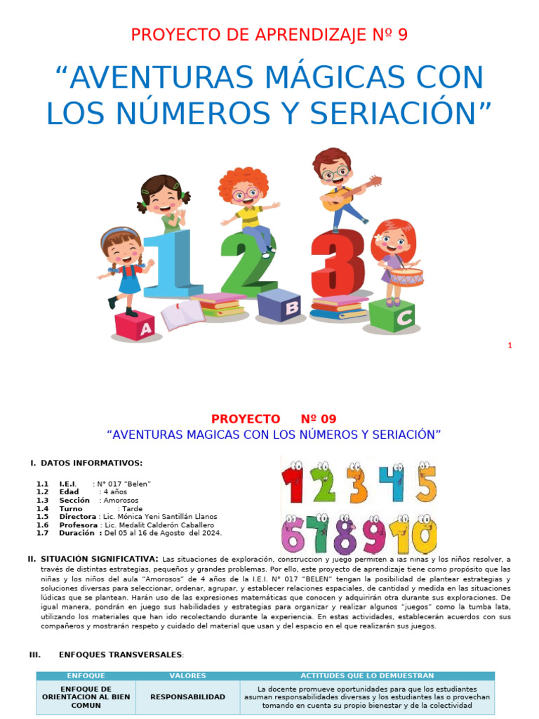 Proyecto 9 Jugamos Con Los Numeros y Las Formas | PDF