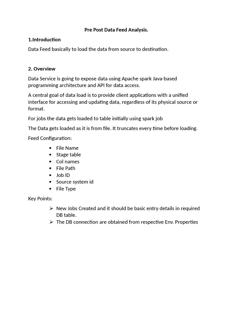 Data Feed - Analysis | PDF