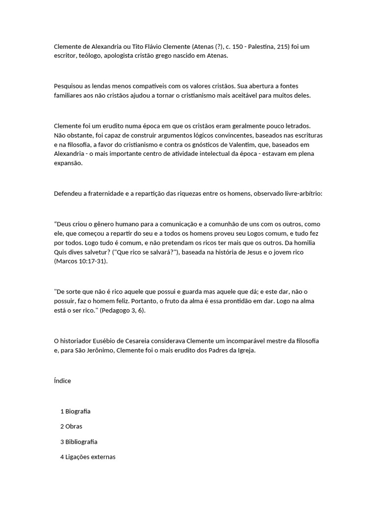 Clemente de Alexandria | PDF