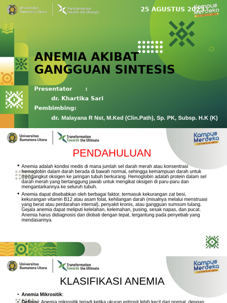 (PPT) - Kuliah - Dr. - Malayana - Anemia - Akibat - Gangguan - Sintesis ...