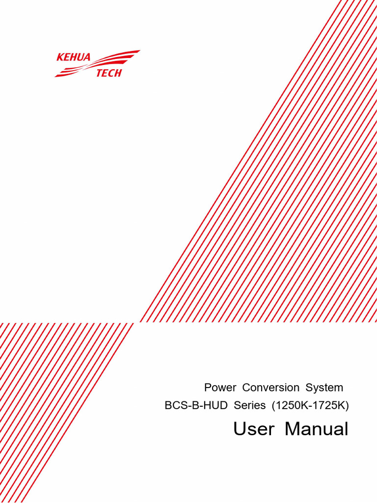 (KEHUA) BCS-B-HUD 1250kW-1725kW Series User Manual (HMI Version) | PDF