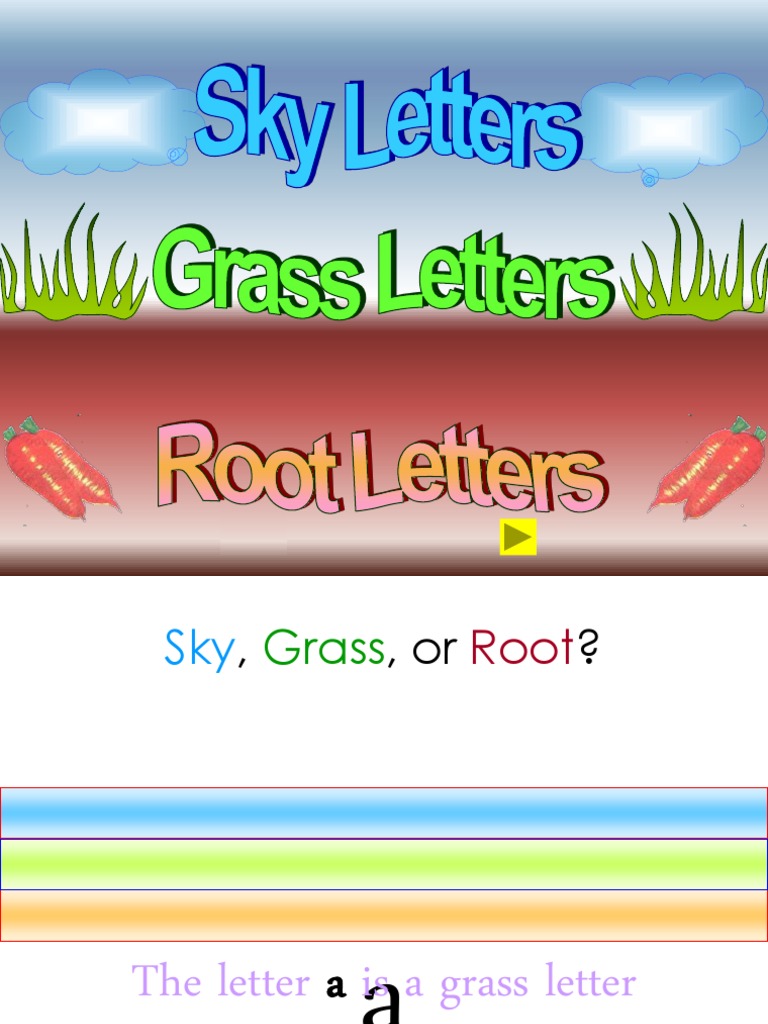 Sky, Grass, and Root Letters Explained | PDF