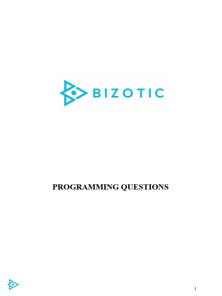 Cognizant Programming | PDF