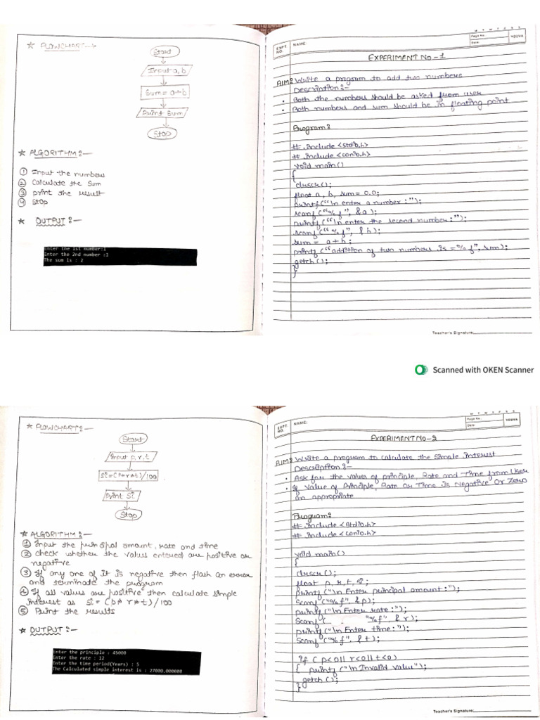 Programming in C Practical File | PDF
