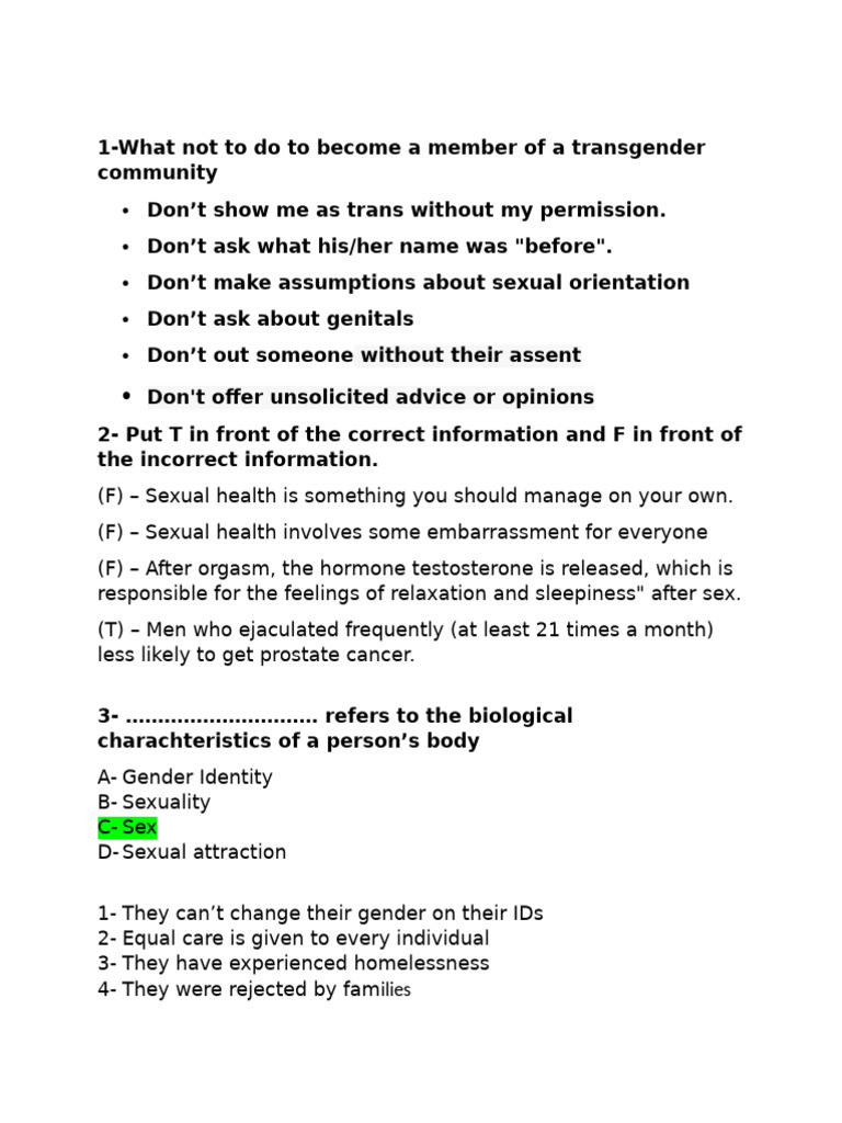 Fundamentals of Sexual Health | PDF