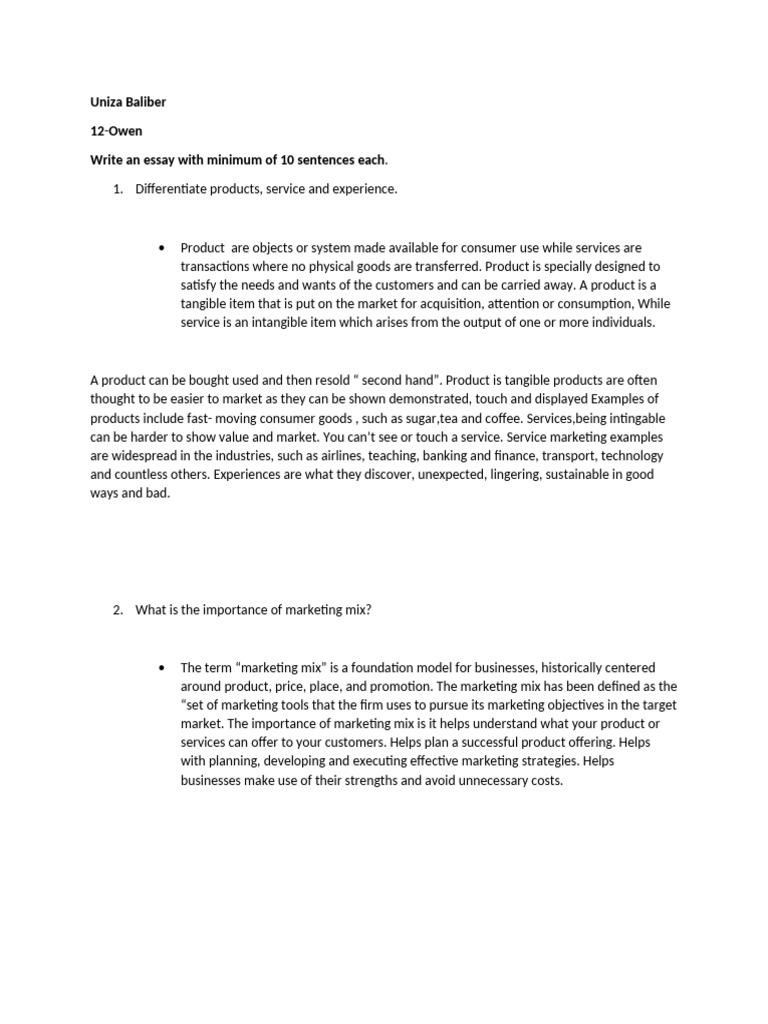 Uniza Baliber Marketing | PDF