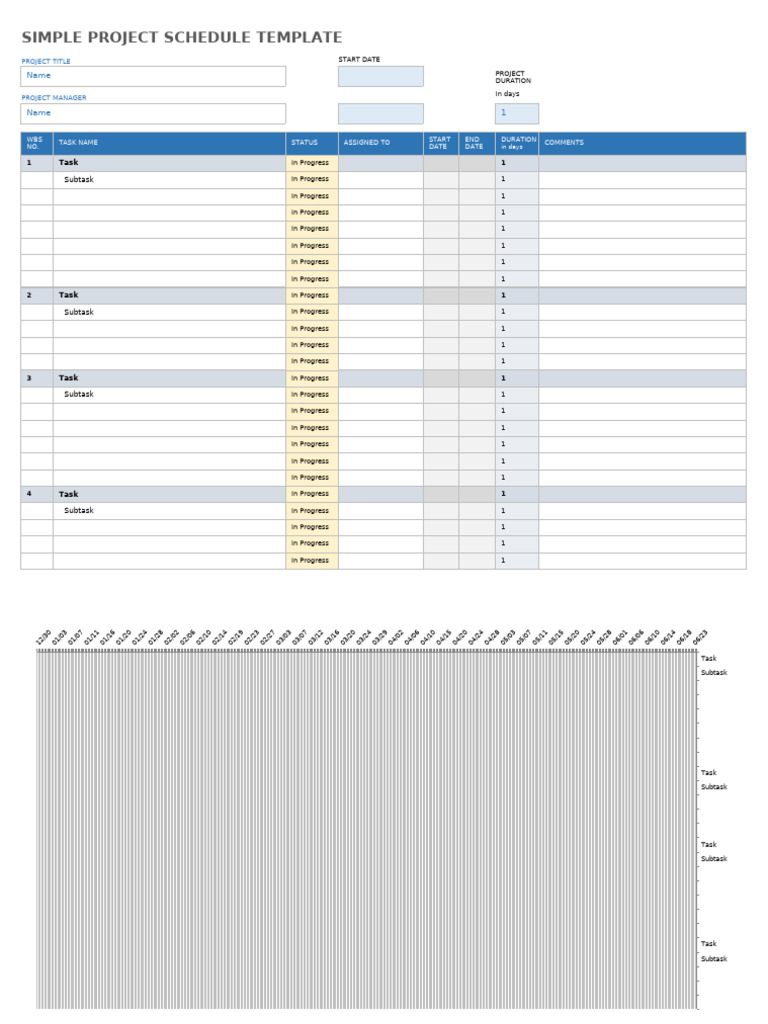 IC Simple Project Schedule 11741 | PDF