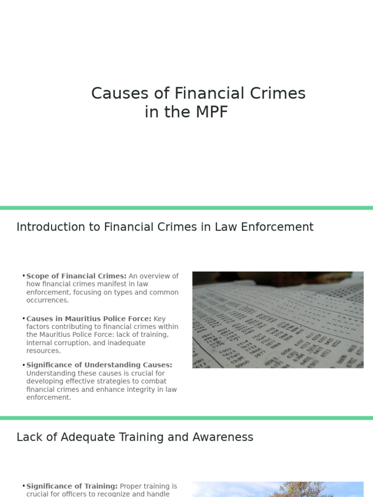 Causes of Financial Crimes | PDF