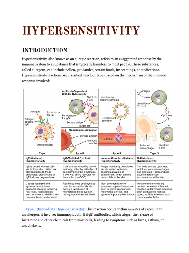 Hypersensitivity | PDF | Allergy | Immune System