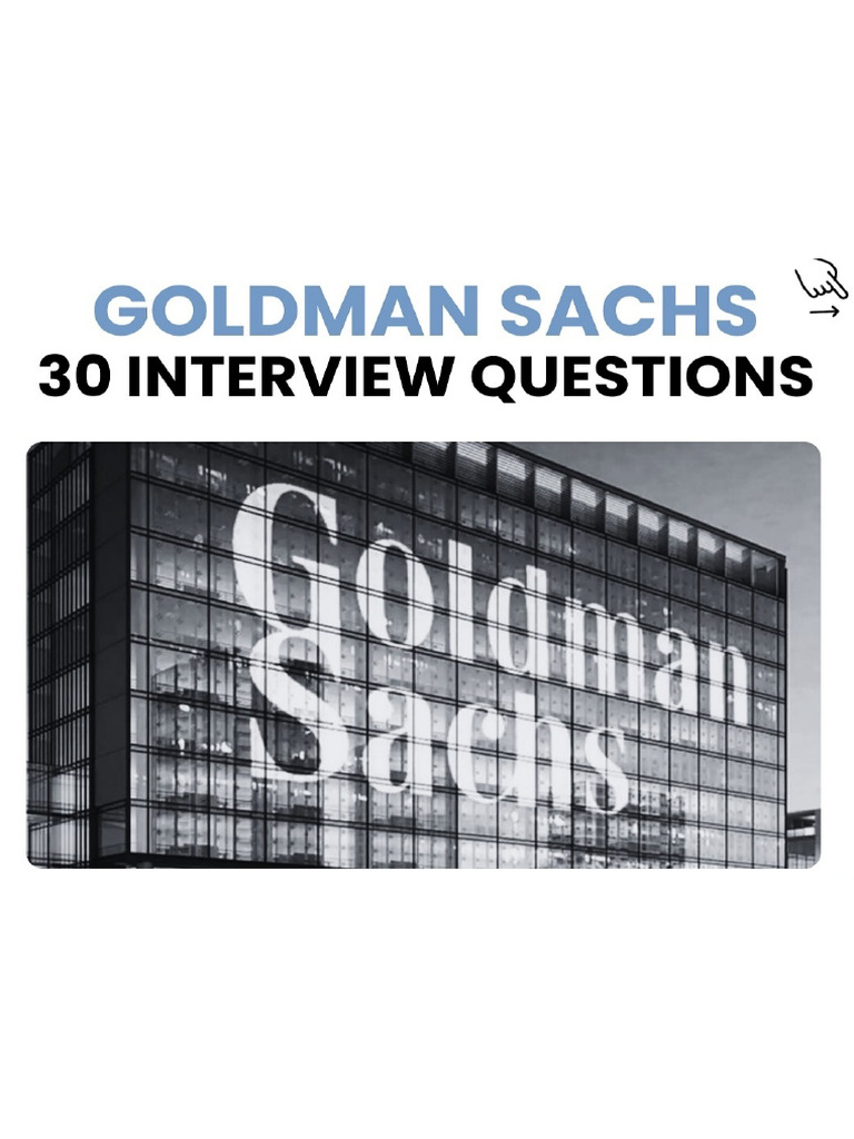 Goldman Sachs Interview Questions | PDF