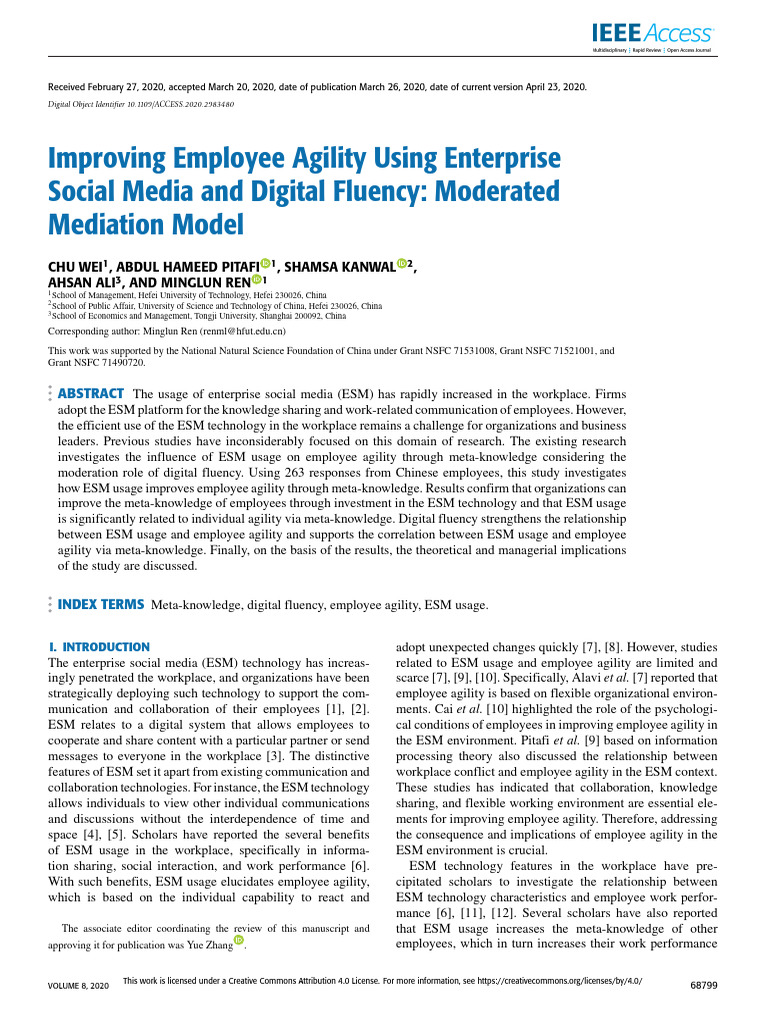 Improving Employee Agility Using Enterprise Social Media and Digital ...