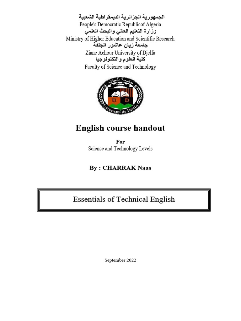 Essentials of Technical English | PDF