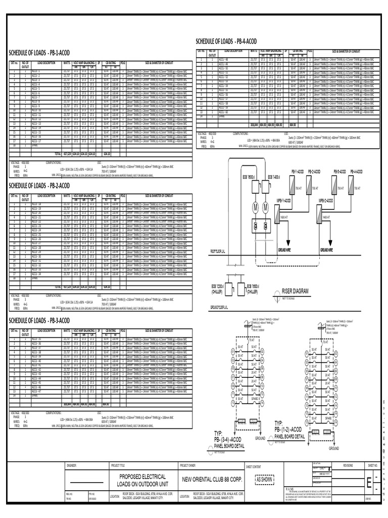 Outdoor Units Panel board-ELECTRICAL Rev 1 | PDF | Electricity | Power ...
