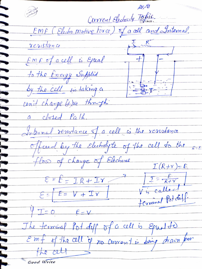 Ch-3 Current Electricity | PDF