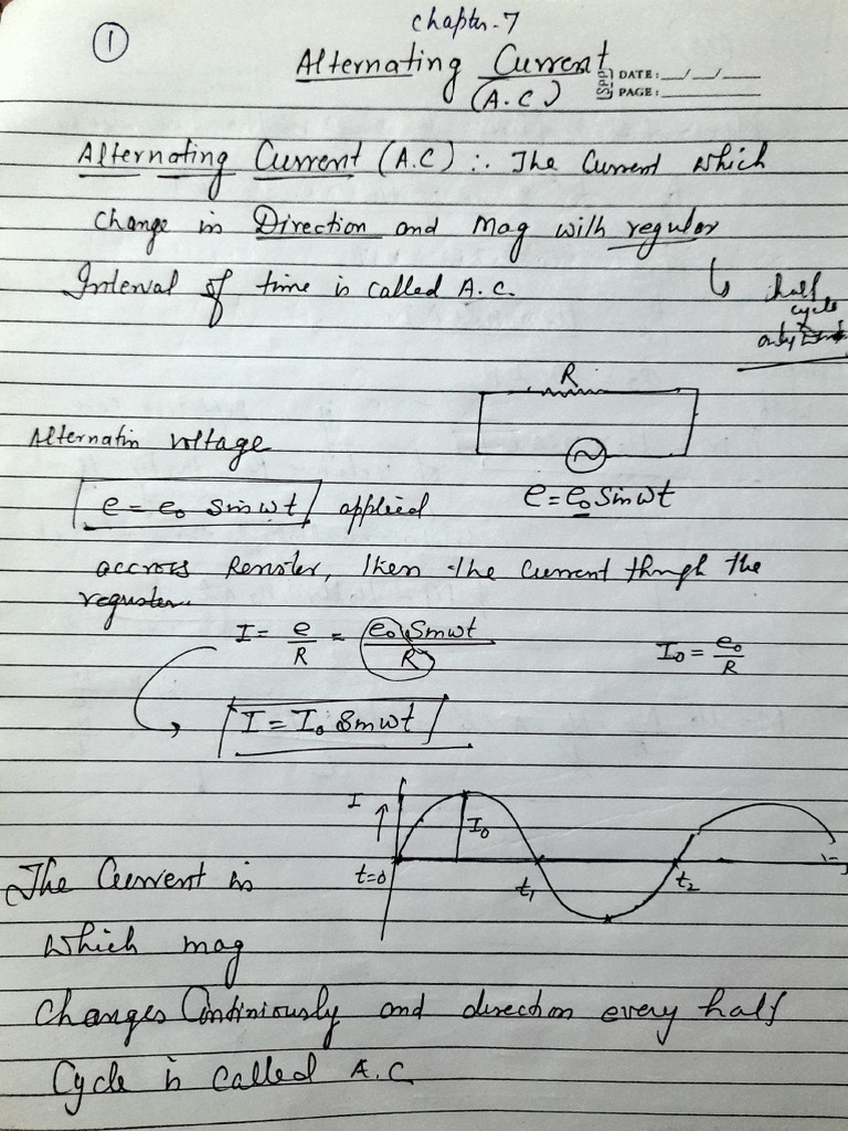 Ch-7 (Alternating Current) | PDF