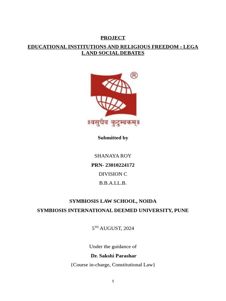 Constitutional Law Project | PDF