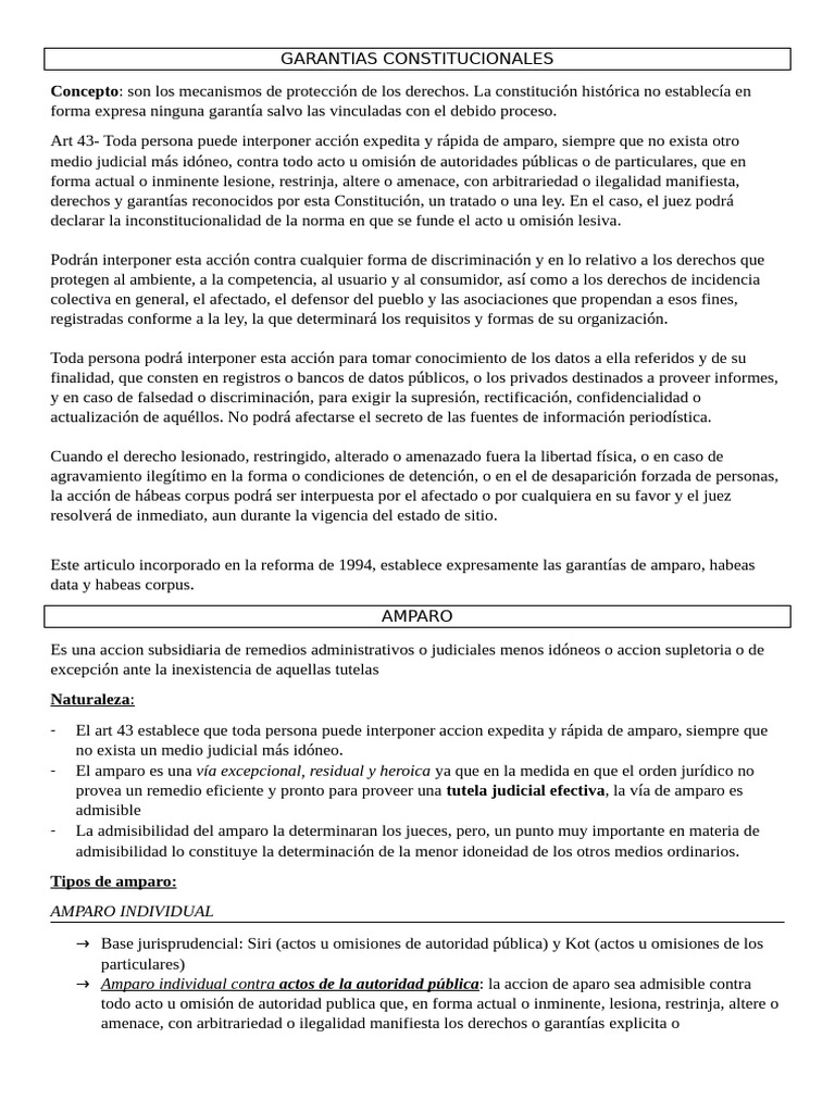 Garantias Constitucionales Pdf