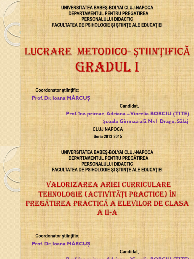 Prezentare PDF Grad I | PDF