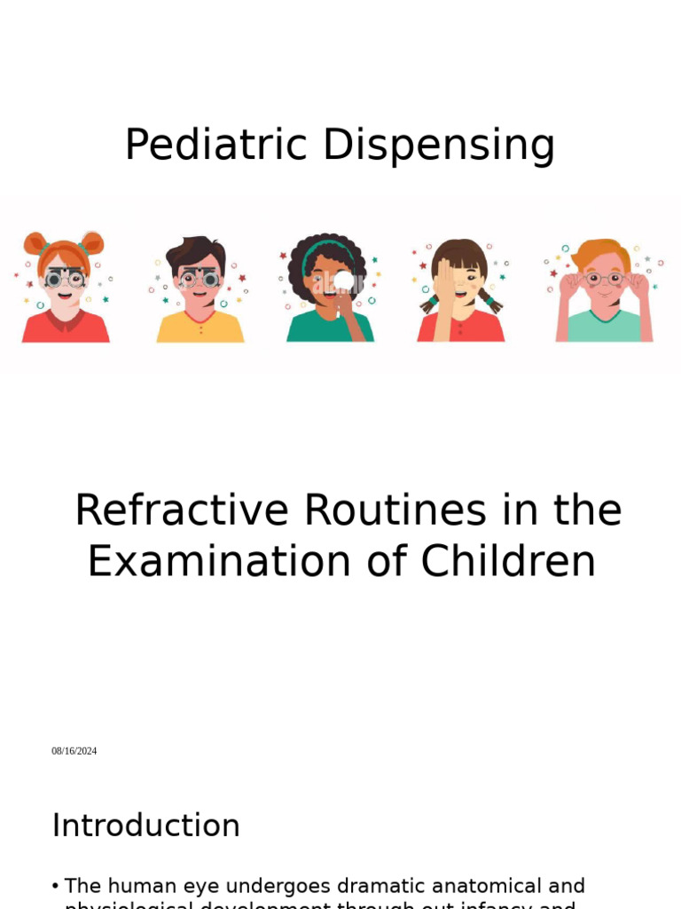 Pediatric Eye Examination and Dispensing | PDF | Glasses | Myopia