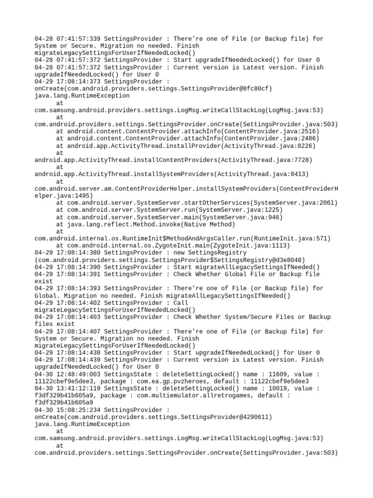 Settings Provider Pdf Java Programming Language Backup 2499