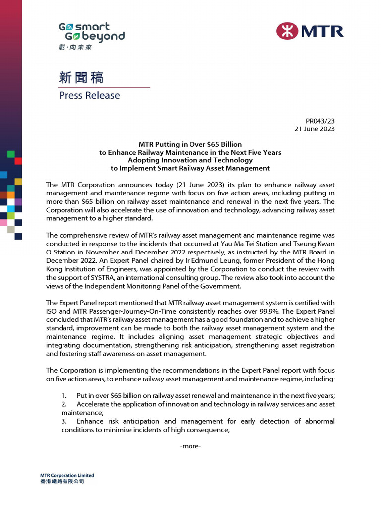 MTR asset management | PDF