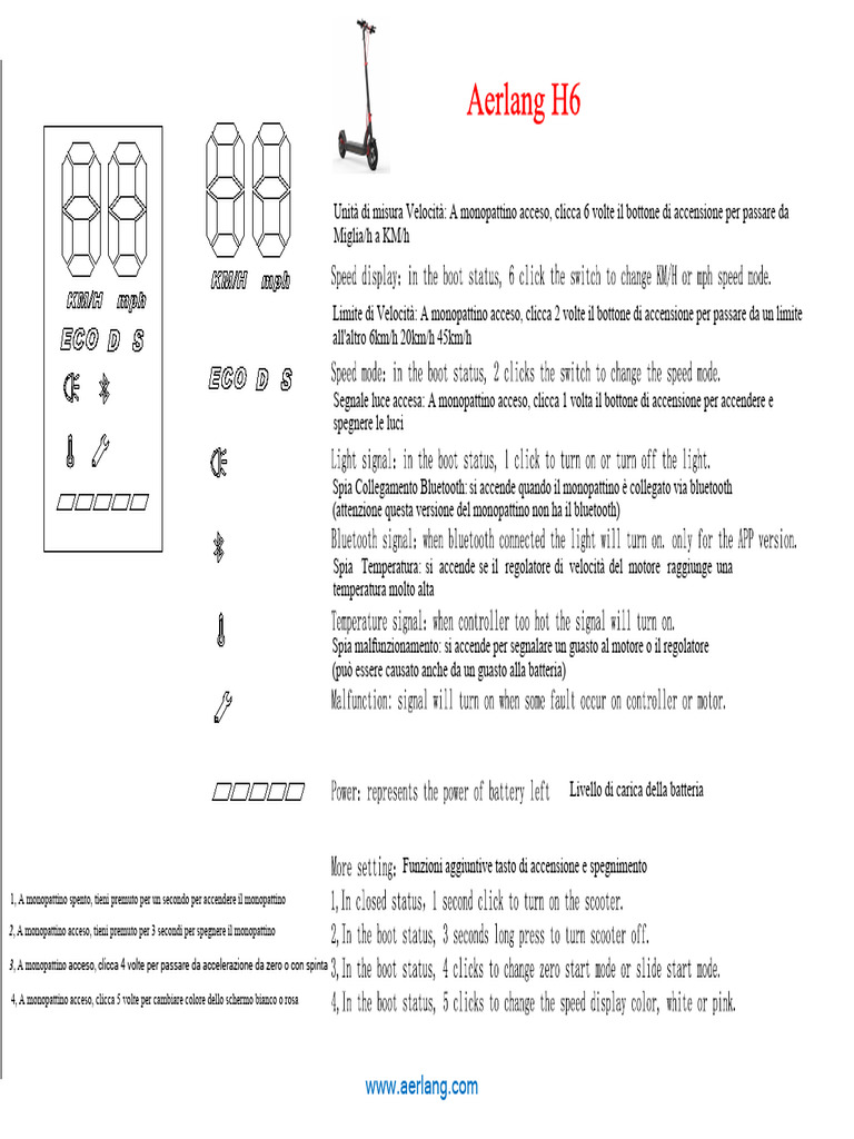 Aerlang H6 Instruction Manual | PDF