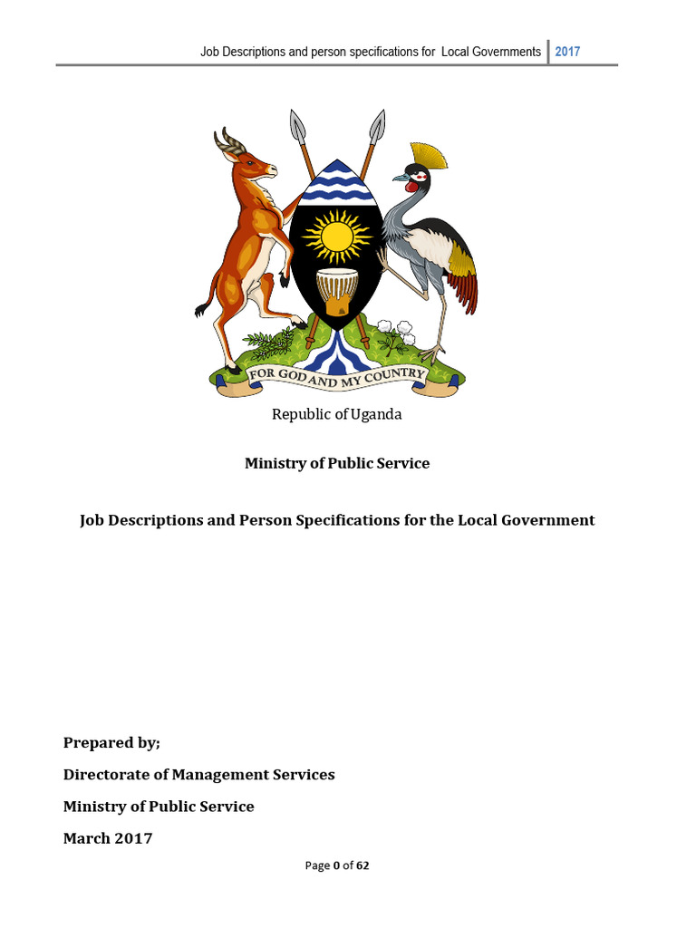 Revised Job Descriptions and Person Specifications For Local Govt 2017 ...