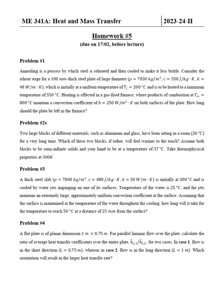 Homework 5-HeatTransfer | PDF