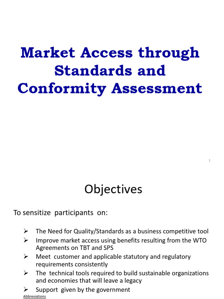 MKT Access Thru Conformity To Standards and Quality | PDF