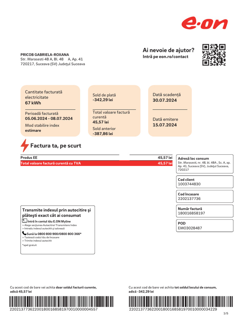 Ai Nevoie de Ajutor?: Intră Pe Eon - Ro/contact | PDF