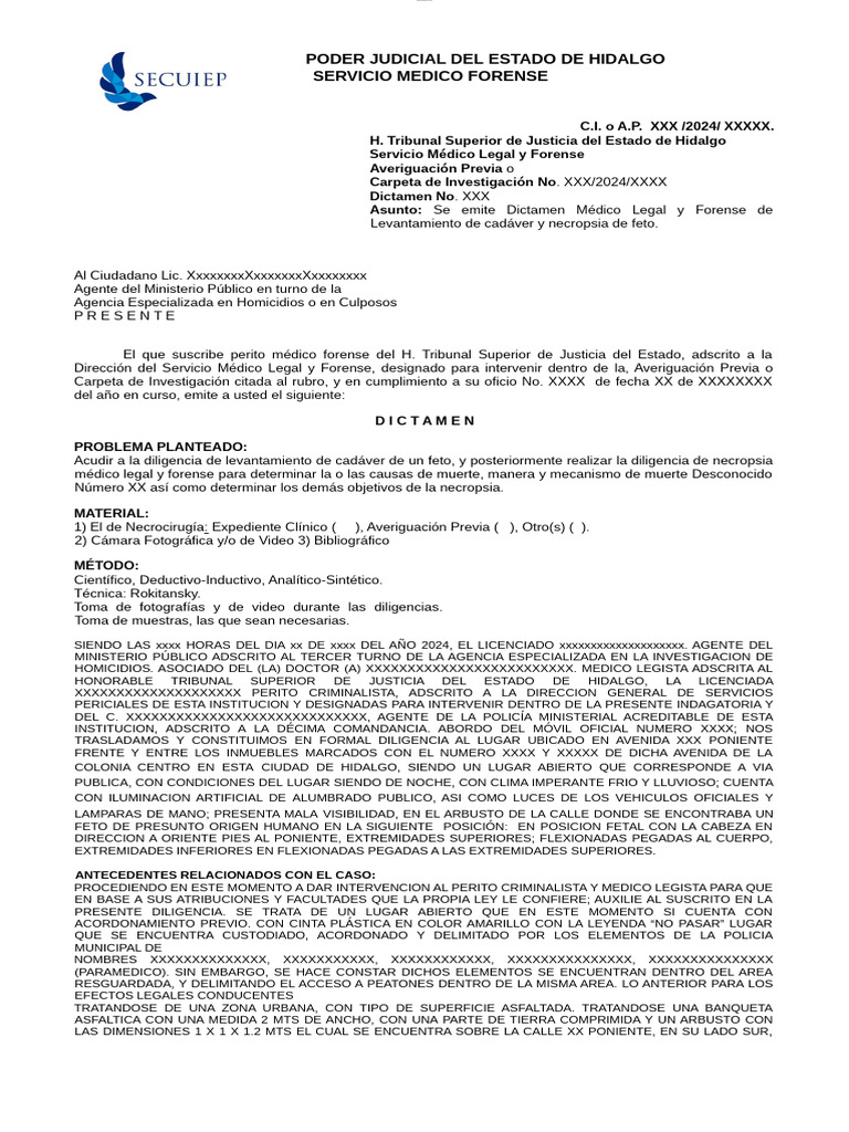 Dictamen Medico | PDF