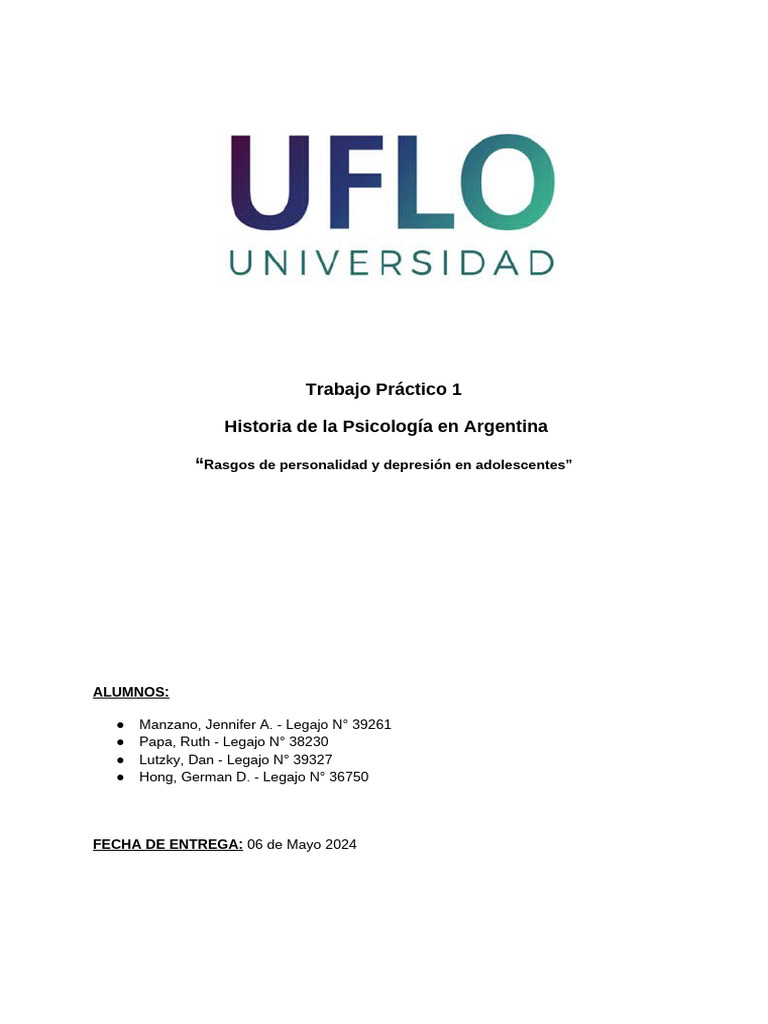 TP Historia de La Psico 1 | PDF