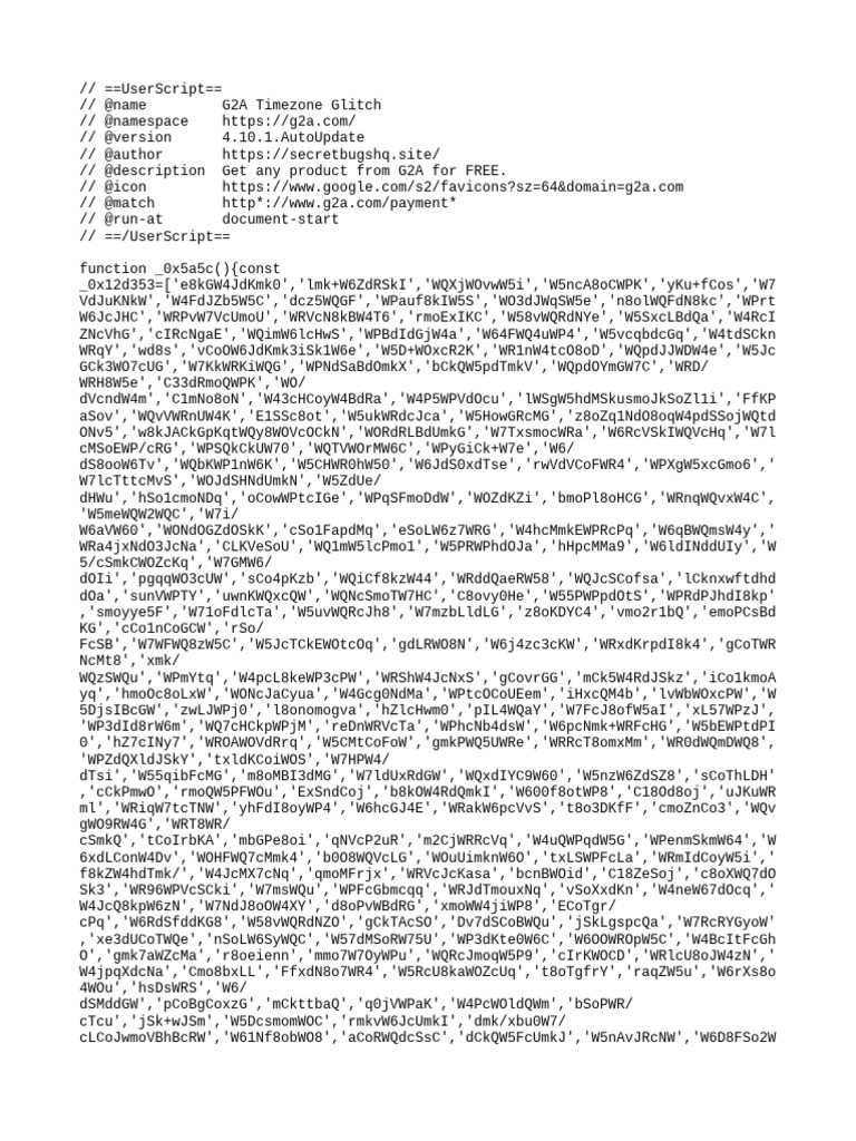 G2A ExploitScript | PDF