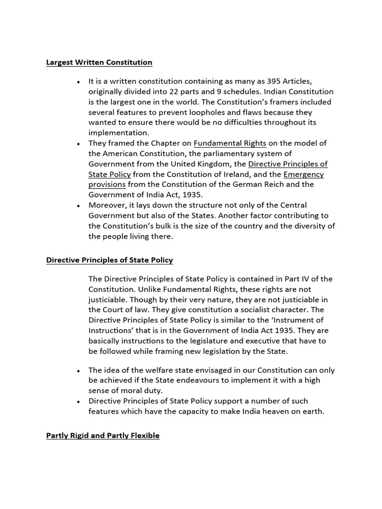 Salient Features & Preamble | PDF
