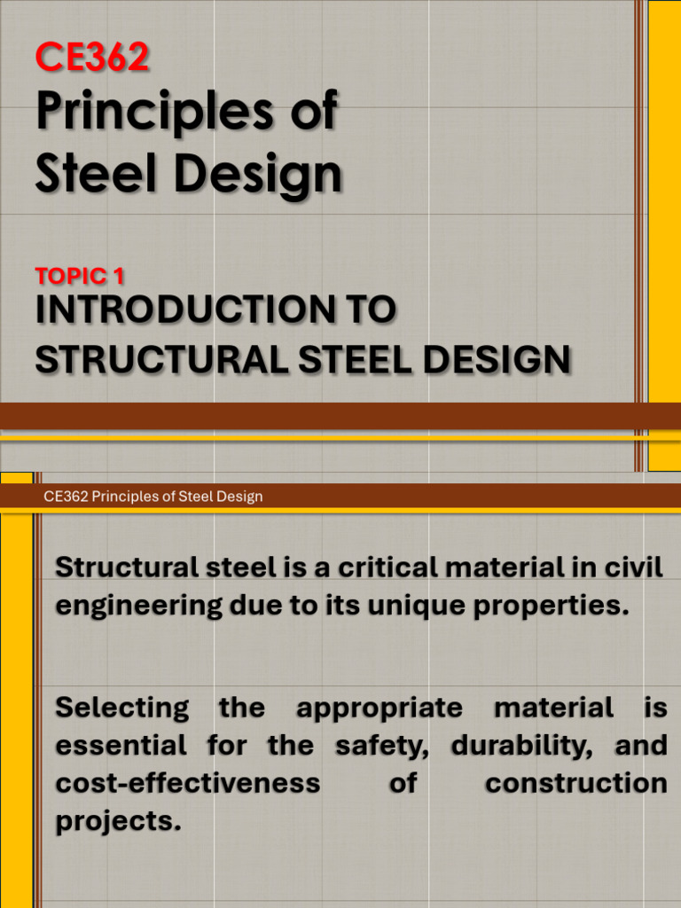 CE362 Topic 1 Part 1 | PDF