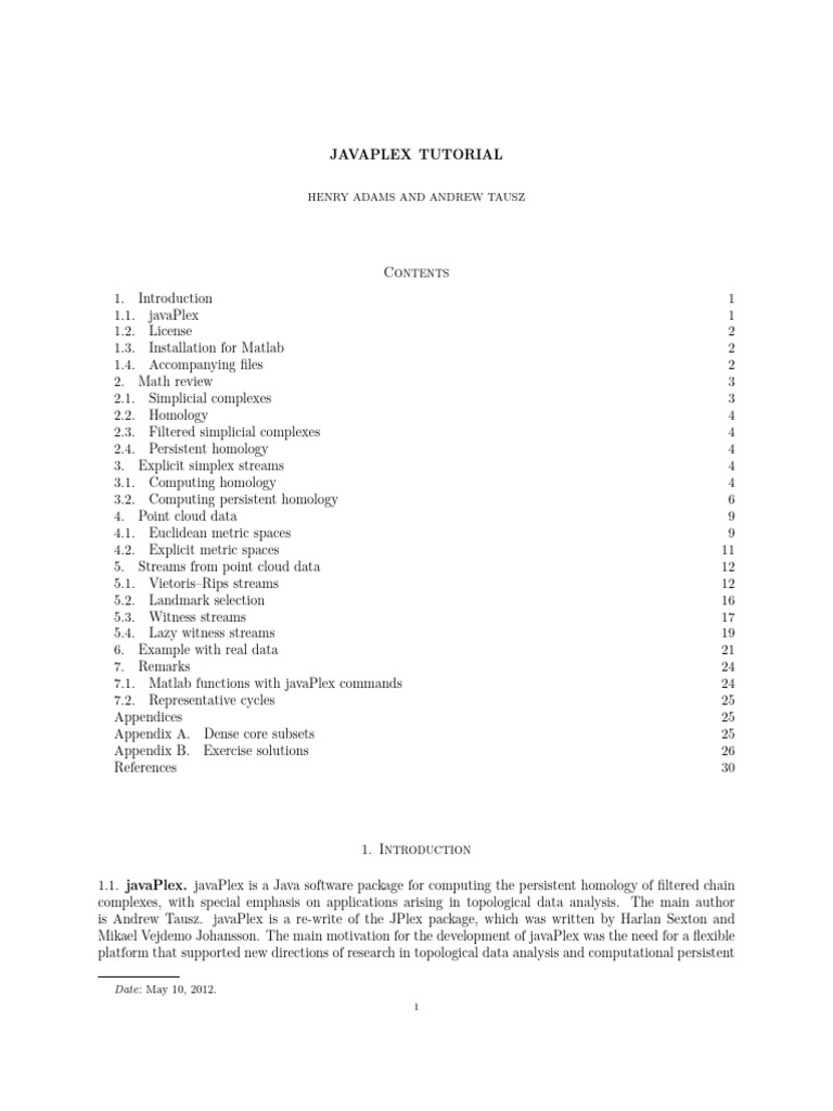 Javaplex-Tutorial-4 1 0 | PDF