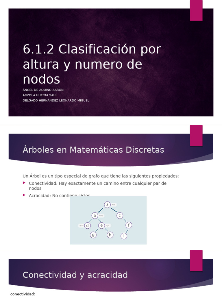 6.1.2 Clasificacion Por Altura y Numero de Nodos. | PDF