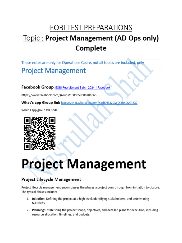 Project Management (Complete) AD Ops Only | PDF