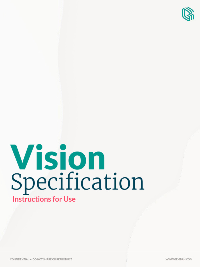Vision Specification Instructions | PDF