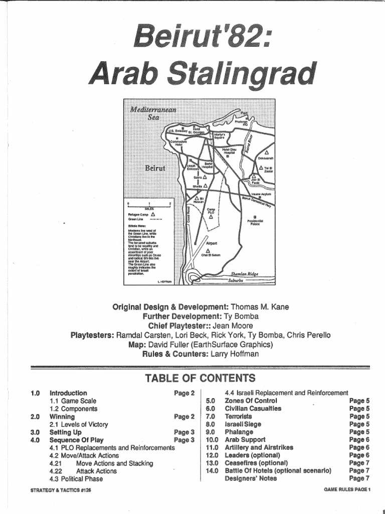 Beirut-82 (Plus Errata Plus 3 Expansions) | PDF