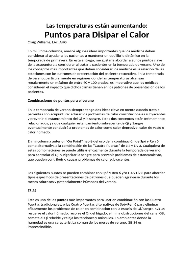 Puntos para Disipar El Calor | PDF