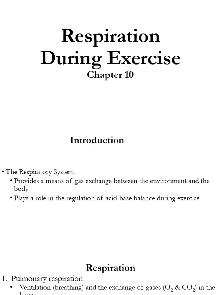 Respiration During Exercise | PDF
